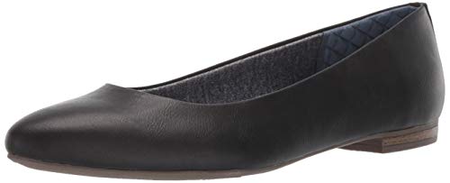 Dr. Scholl's Shoes Women's Aston Ballet Flat, Black Smooth, 8.5 W US