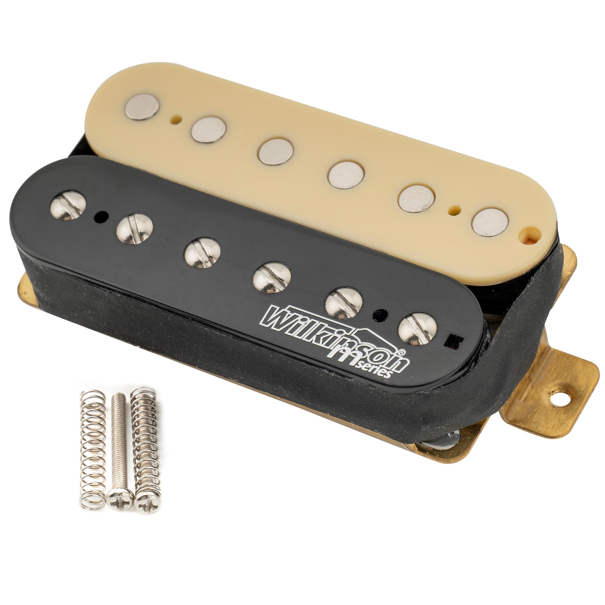 Wilkinson Vintage Tone Alnico 5 Overwound Open Style Humbucker Bridge Pickup for Electric Guitar, Zebra
