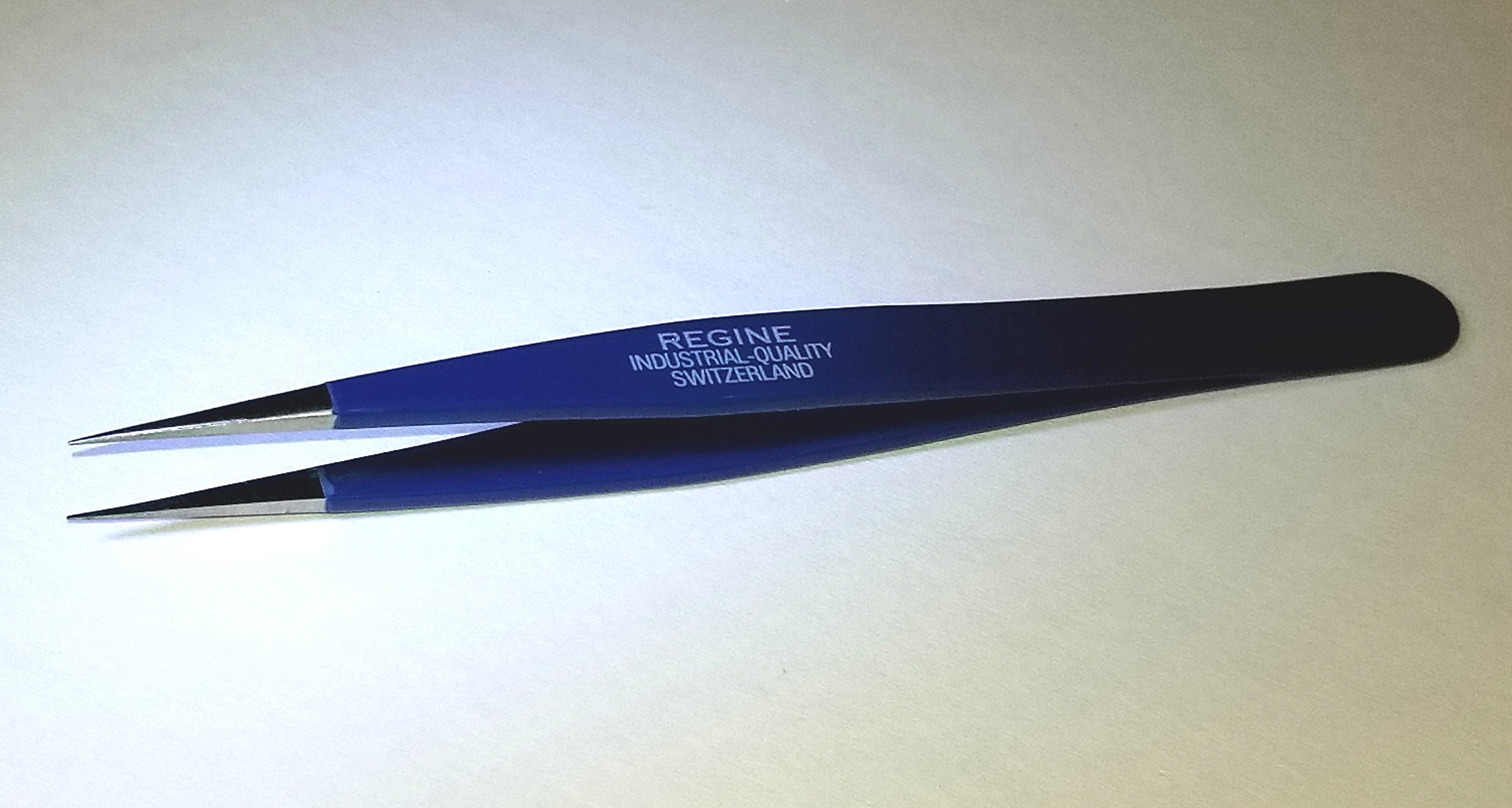 Regine 0C9-S-Epoxy Industrial - Fine Points, Straight tip -Tweezer - Swiss Made - High Precision Tweezers for General Purposes
