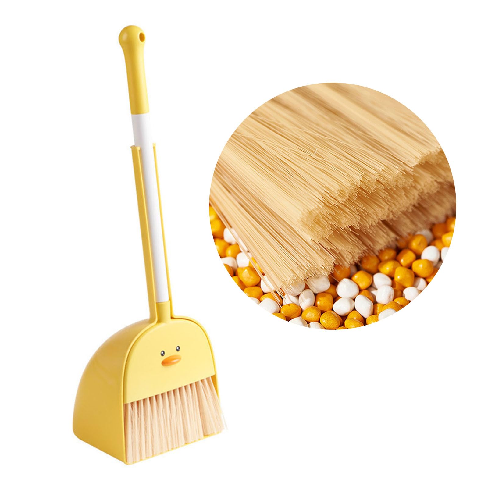 Kids Cute Cartoon Mini Broom Dustpan Set Children Home Sweep Toys PP PET Material