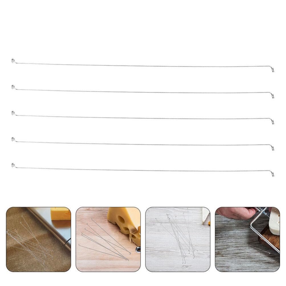 STOBAZA 10pcs Replacement Cheese Slicer Wires 5.5 Inch Cheese Cutter Stainless Steel Cheese Wire Pie Slicers for Home Restaurant Kitchen Cutting Supplies