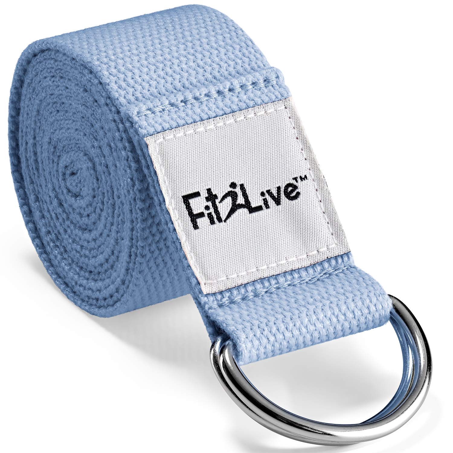 Fit2Live Yoga Strap with Adjustable D Ring - Aids Pose Expression, Provides Support and Reduces Straining and Stretching