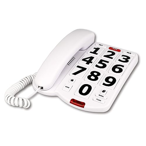 LIANXUE Corded Landline Phone Big Button Household Emegency Hotel Business Desktop Landline Telephone Vintage Telephones
