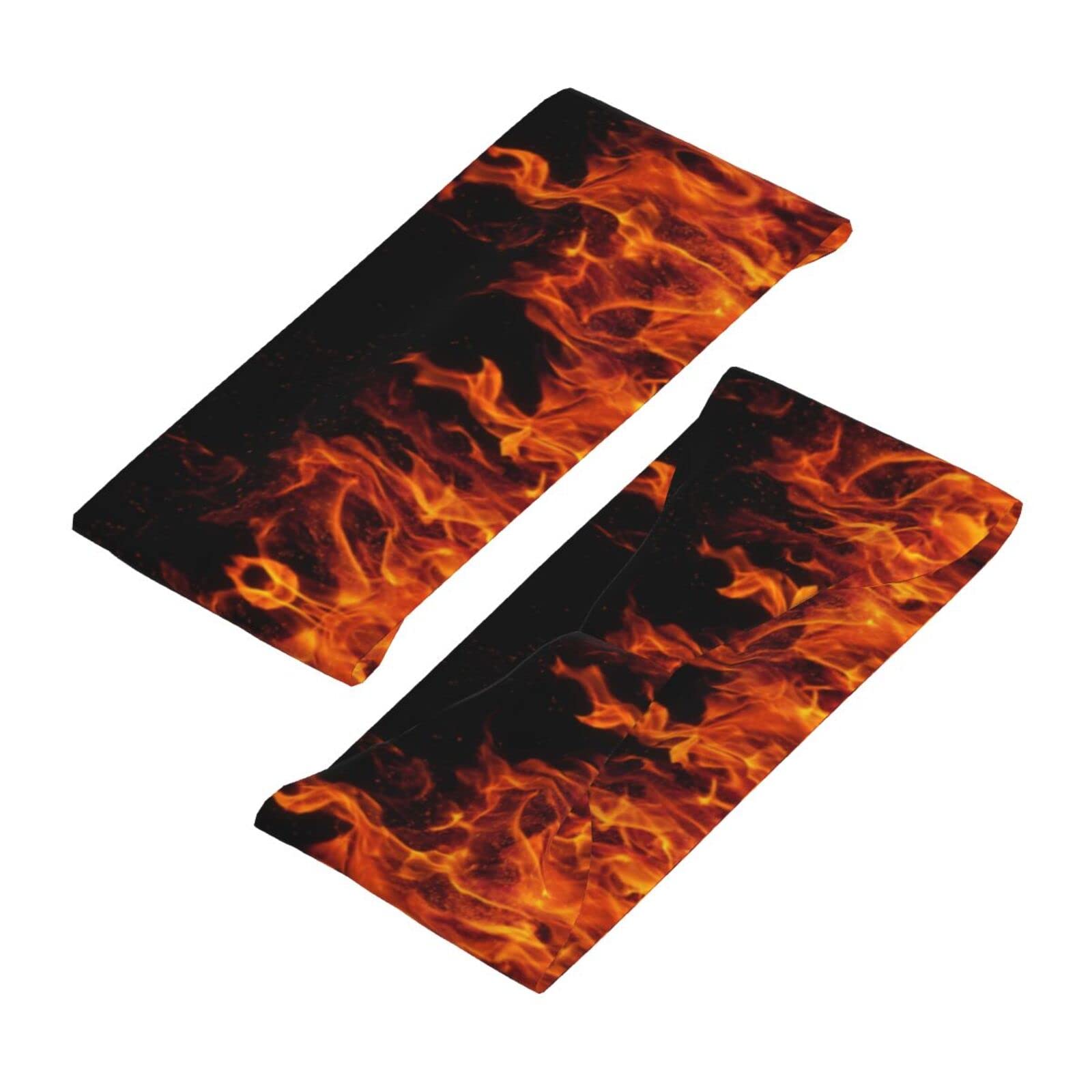 Feimao Flame Printed Running Headband for Men Women Non Slip Workout Sweatbands Sports Moisture Wicking Headbands