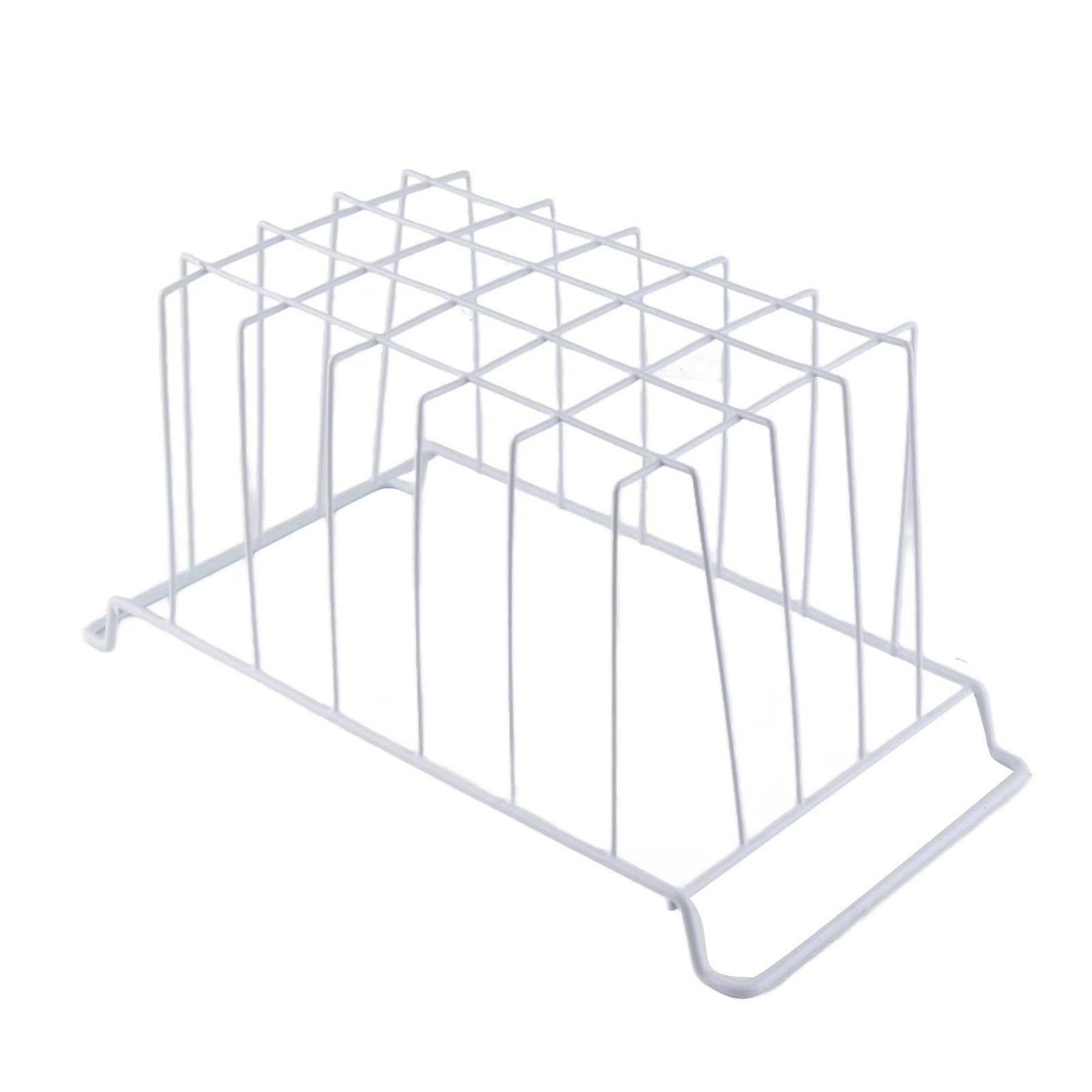 VBESTLIFE 2pcs Freezer Organizer Bins, Freezer Refrigerator Basket Storage Rack Bins, Metal Wire Baskets with Handles for Upright Refrigerator Chest Freezer (39x20x20cm / 15.4x7.9x7.9in)