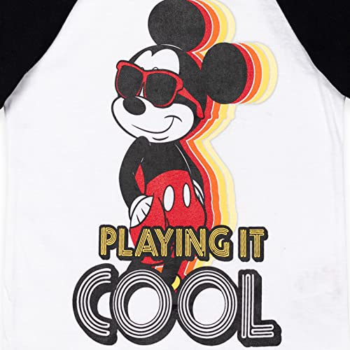 Disney Mickey Mouse Infant Baby Boys Graphic T-Shirt & French Terry Shorts White/Grey 18 Months