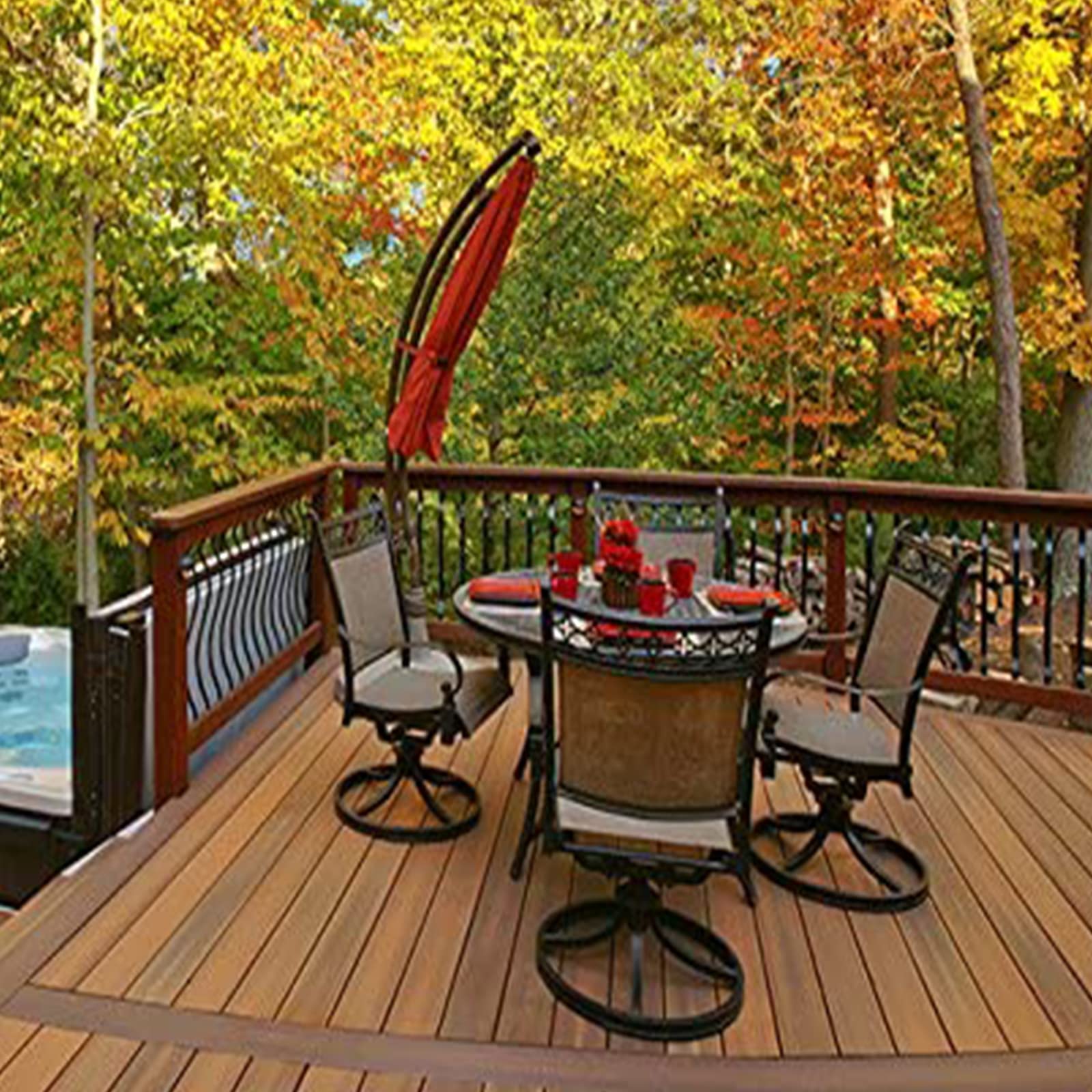 Deck Balusters 61 Pack Metal Deck Spindles, 32-1/4"x1" Staircase Baluster with Screws, Black Metal Deck Railing for Wood and Composite Deck, Stylish Baluster for Outdoor Stair Deck Porch