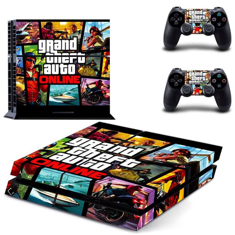 For PS4 PRO - Game Grand GTA Theft And Auto PS4 or PS5 Skin Sticker For PlayStation 4 or 5 Console And Controllers Decal Vinyl DUC-5526