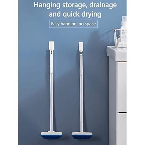 Removable Bathtub Brush - Multifunctional Wall Tile Brush Window Glass Sponge Cleaning Brush Long Handle Decontamination Floor Brush, for Home Bathroom