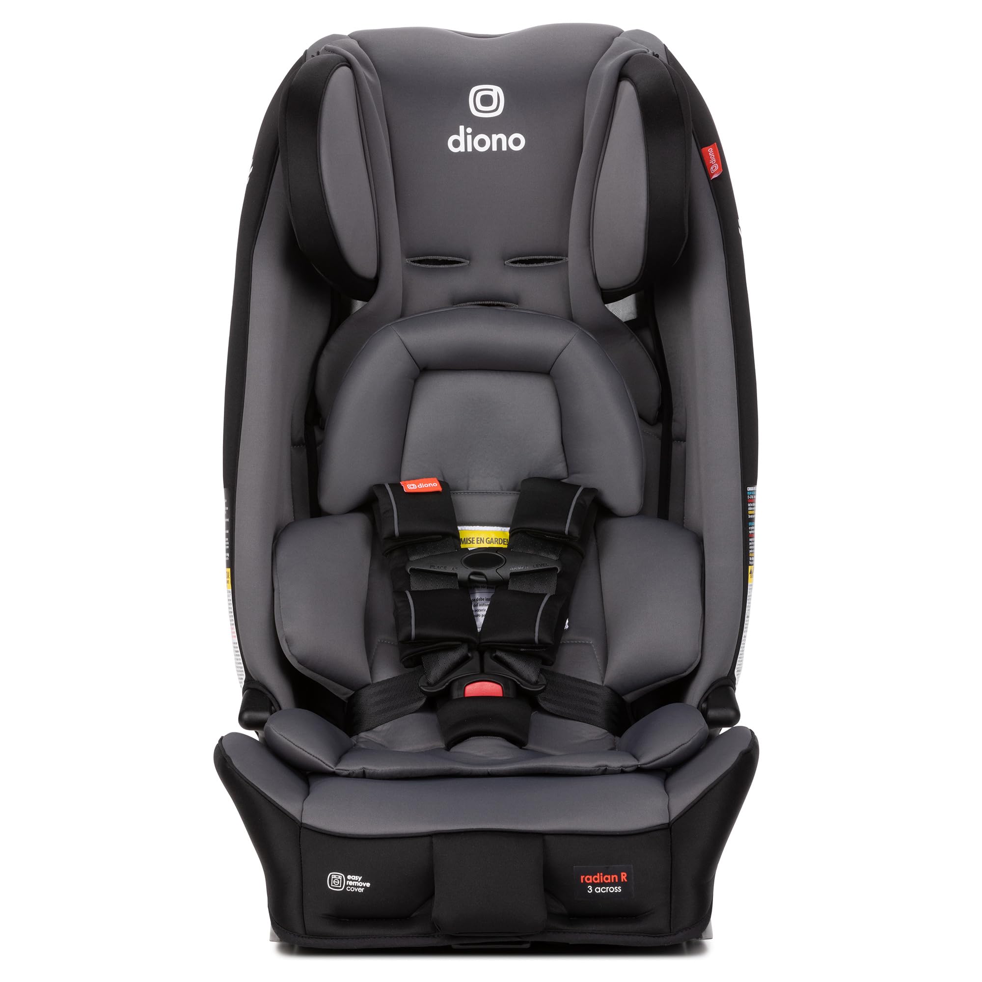 Diono Radian 3RXT Special Edition Slim Fit 3 Across All-in-One Convertible Car Seat, Rear-Facing, Forward-Facing and High-Back Booster, Gray Pebble