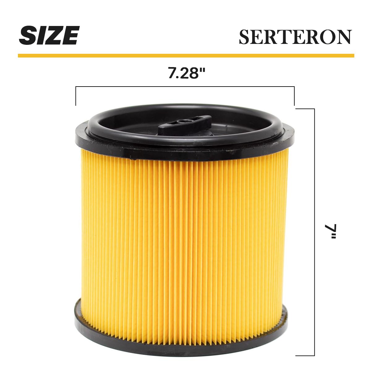VCFS Replacement Standard Vacmaster Filters Compatible with Vacmaster and most Shop Vac/Hart 5 to 20 Gallon Wet/Dry Vacuums, Standard 2 pack Filters