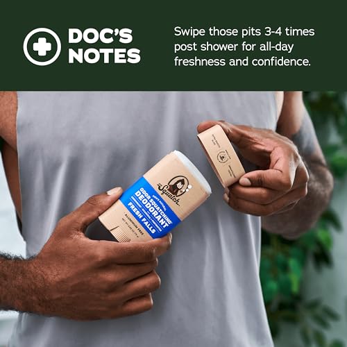 Dr. Squatch Natural Deodorant for Men โ Odor-Squatching Men's Deodorant Aluminum Free - Pine Tar + Birchwood Breeze (2.65 oz, 2 Pack)