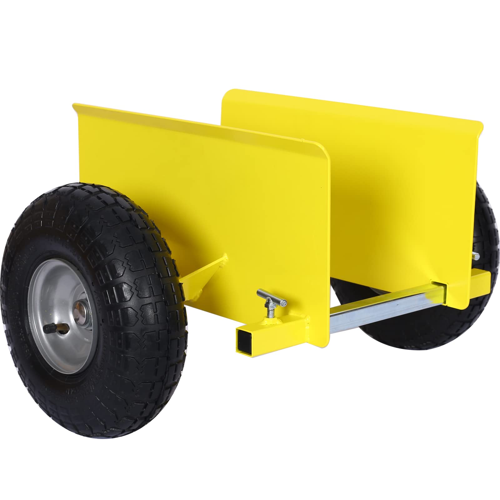Heavy Duty Panel Dolly, Adjustable Door Dollys with Wheels, 2 8" Pneumatic Wheels 600LBS Load Bearing for Drywall Sheet Heavy Appliance&Material Handling All Terrain Moving Cart Panel Dolly - Yellow