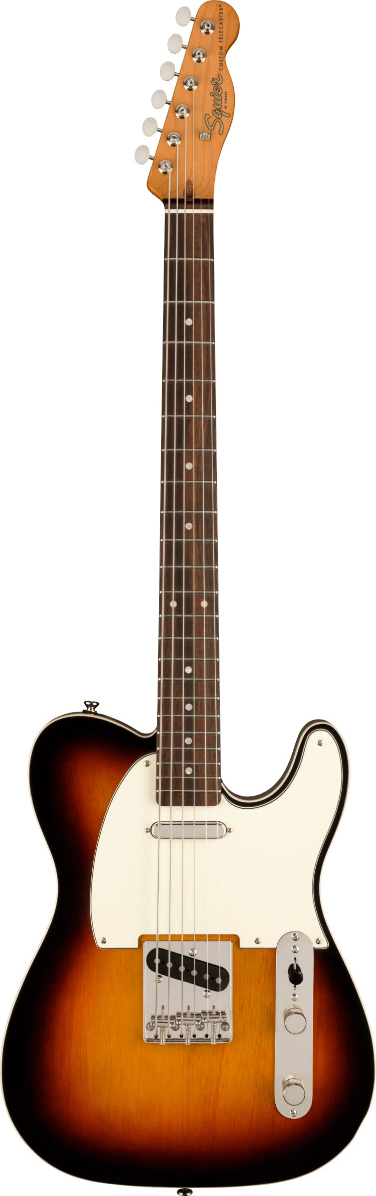 Fender Squier Classic Vibe Baritone Custom Telecaster - 3-Color Sunburst Bundle with Gig Bag, Tuner, Instrument Cable, Strap, Picks, Strings, and Austin Bazaar Instructional DVD