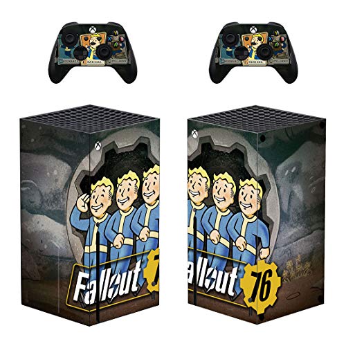 FELIPE SEIJI KUBA Vinyl Skin Sticker Cover Decal for Microsoft Xbox Series X Console and Remote Controllers Shooter Game HD Printing