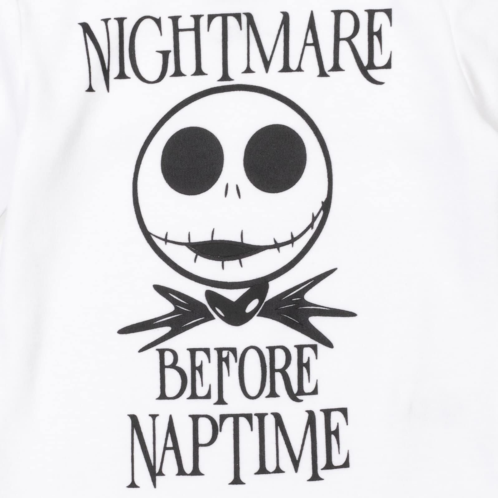 Disney Nightmare Before Christmas Sally Jack Skellington Newborn Baby Boys Bodysuit Pants and Hat 3 Piece Outfit Set 0-3 Months