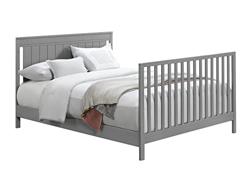 Oxford Baby Lazio 4-in-1 Convertible Crib, Dove Gray, GreenGuard Gold Certified