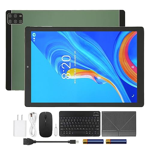 DAUERHAFT 10.1 Inch 2 in 1 Tablet, 2MP 5MP 1960x1080 HD Tablet 5GWiFi US Plug 100‑240V MT6735 Deca Core CPU with Keyboard for Business (US Plug)