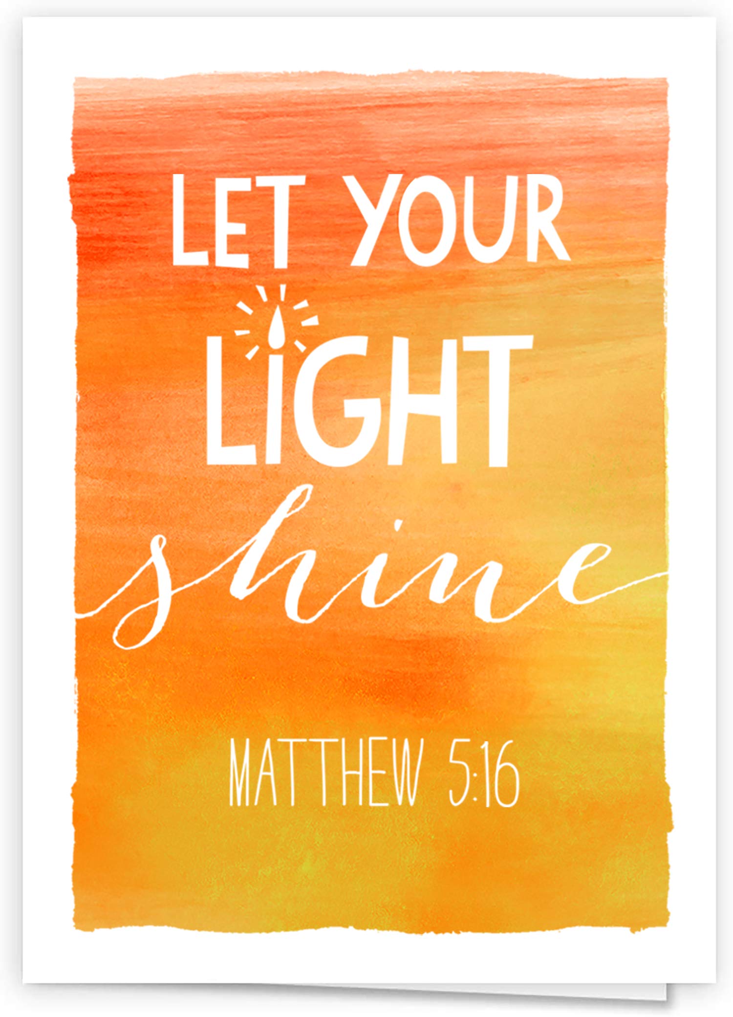 Religious Encouragement Note Card Pack / 25 Bible Verse Cards / 5 Vibrant Watercolor Designs / 3 1/2" x 4 7/8" Christian Greeting Cards