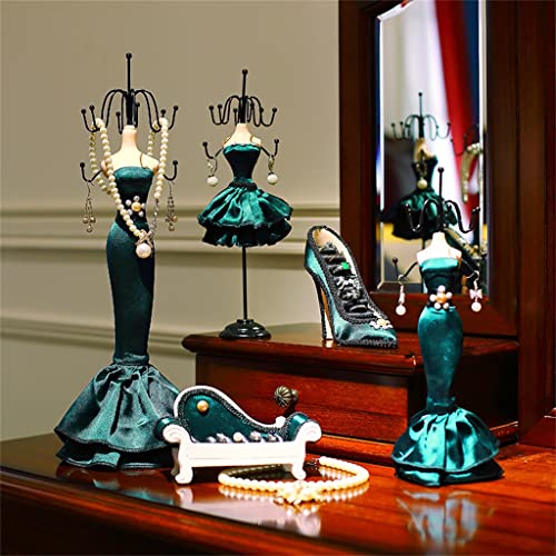 LDCHNH Jewelry Rack Jewelry Rack Earring Rack Jewelry Storage Gift Birthday Gift Girls Green
