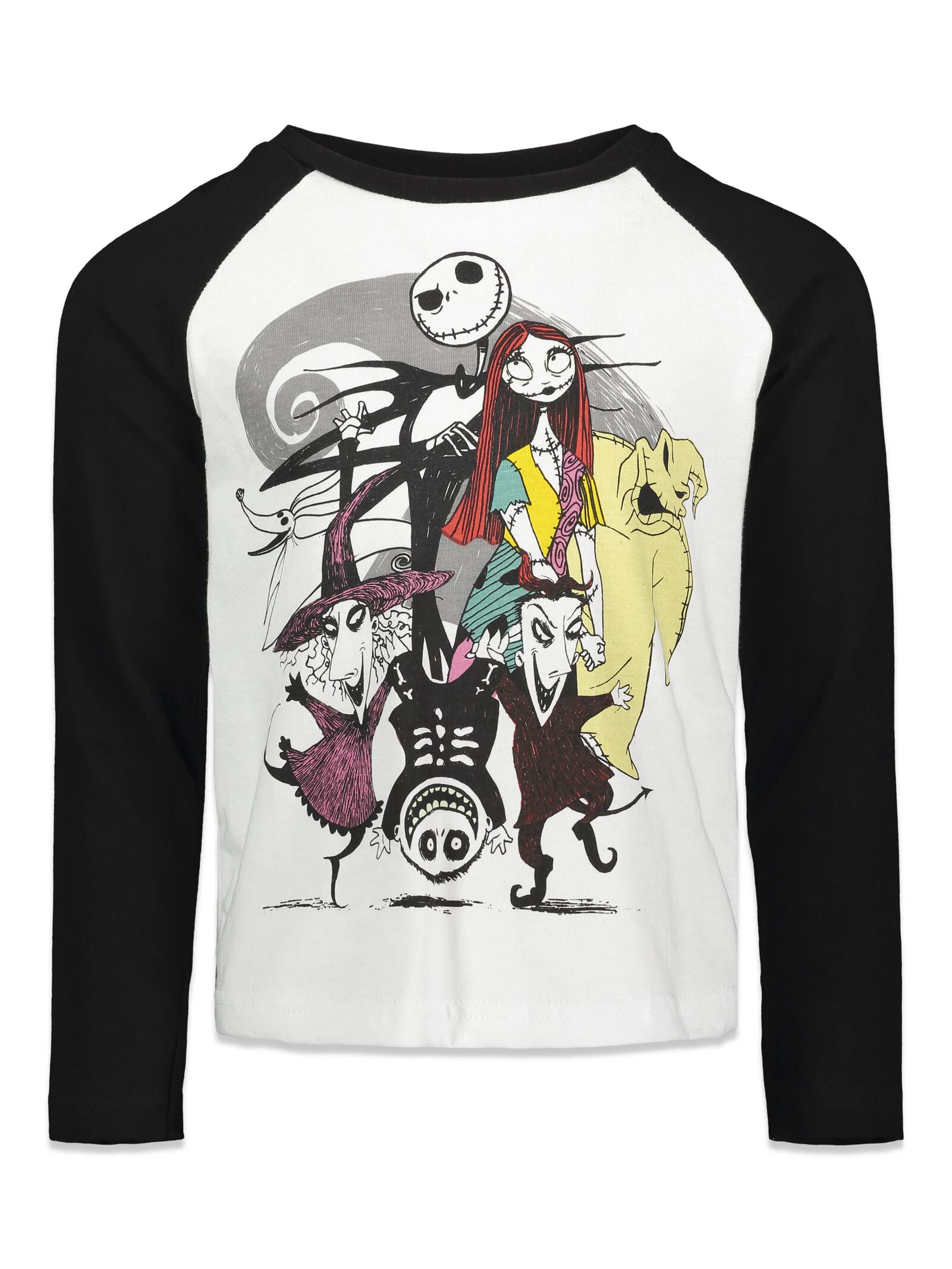 Disney Nightmare Before Christmas Sally Oogie Boogie Toddler Girls 2 Pack Long Sleeve T-Shirts Black/Grey 2T