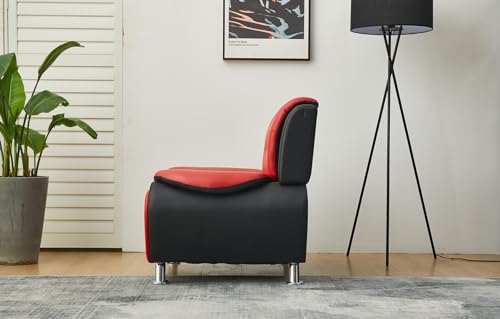 Kingway Inc Chiar Chaises Longues, 1 Seat, Black&Red