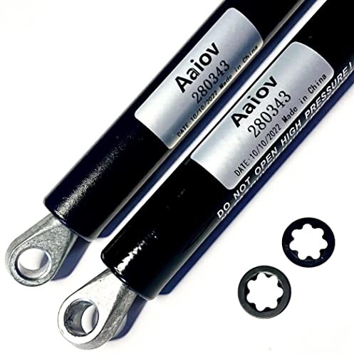 Qty (2) Aaiov 280343 RV Awning Gas Strut 26" 124 Lbs Compatible with Solera Power Awnings for Short and Flat Awning Arms, 8 Retaining Washer