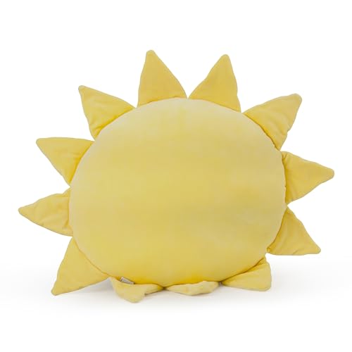 KINREX Yellow Sun Plush β Cheerful Cuddly Sun Stuffed Toy and Pillow for Kids, Bright Soft Sun Plushie, Perfect for Nursery and Playroom Decor, Measures 22 Inches
