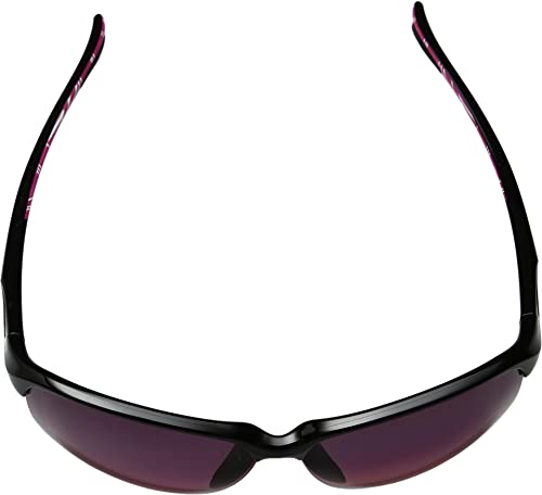 Oakley Women's OO9191 Unstoppable Rectangular Sunglasses, Polished Black/Rose Gradient Polarized, 65 mm