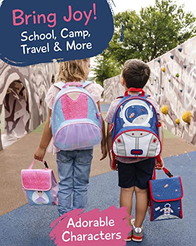 JOY2B Toddler Backpack for Boys and Girls - Space Astronaut Backpack for Girls and Boys - Kids Backpack for School Camp Travel - Preschool Backpack with Water Bottle Holder - Awesome Astronaut