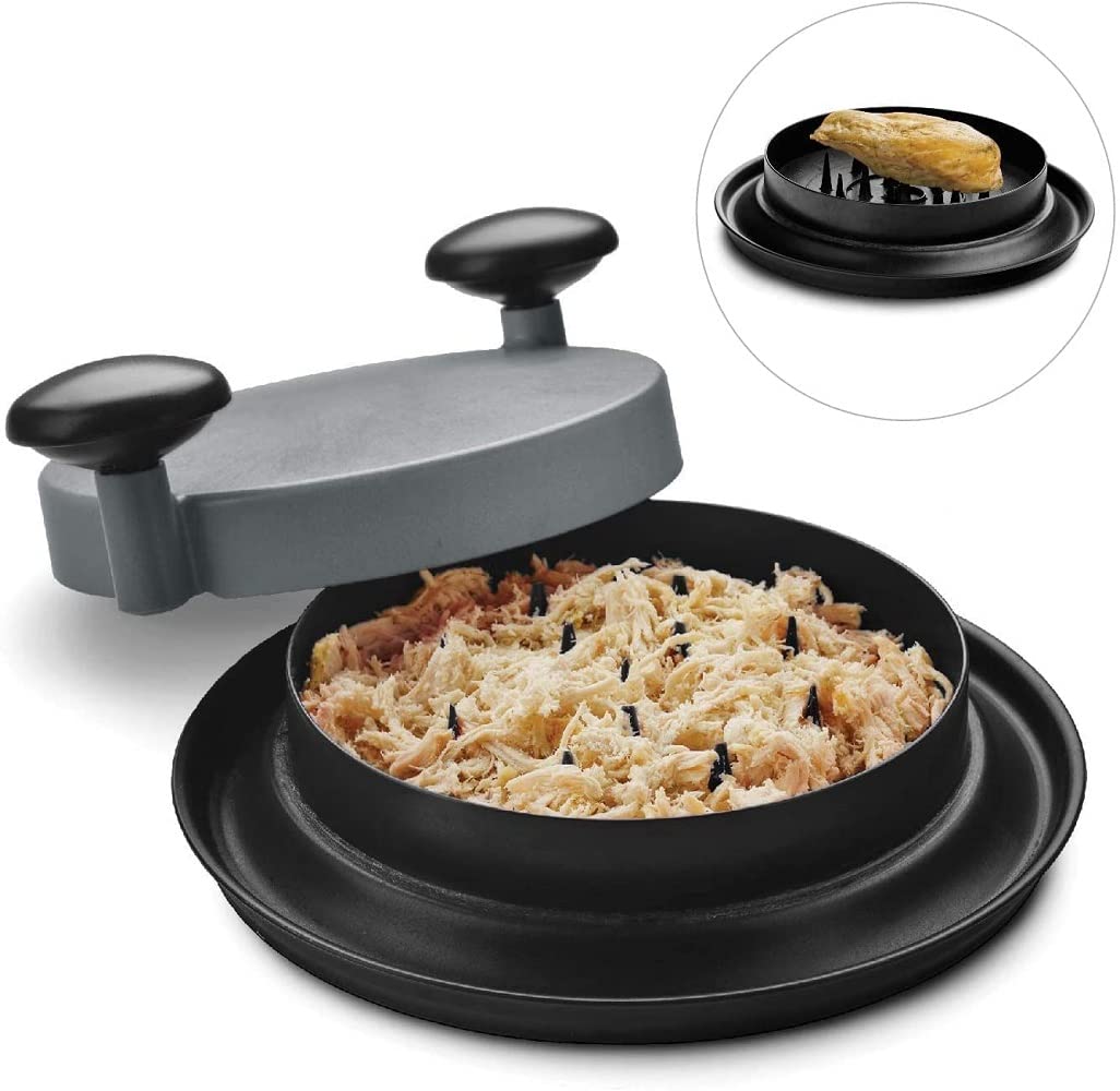 GARENT Chicken Shredder, Alternative to Bear Claws Meat Shredder, Meat Shredding Tool with Handles and Non-Skid Base Suitable for Pulled Pork, Beef and Chicken-Dishwasher Safe (Black)-1