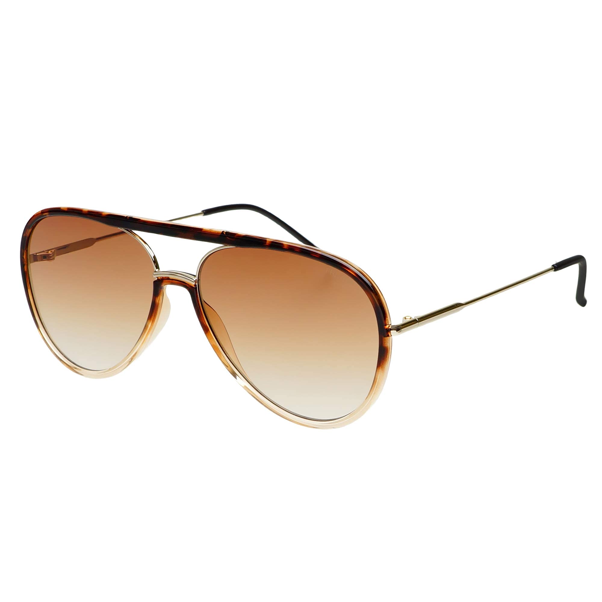 FREYRS Shay Designer Fashion Lightweight Aviator Sunglasses for Women Eyewear (Tortoise)