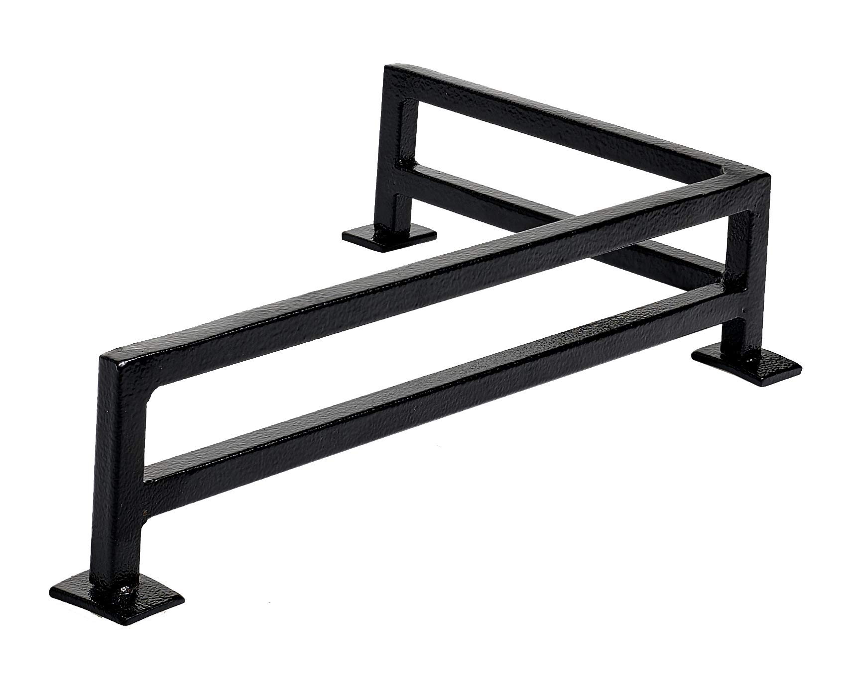 FLVFF Fingerboard Rail Metal L Solid Steel Grind Rails Ramp and Skate Parks (LR) (Black)