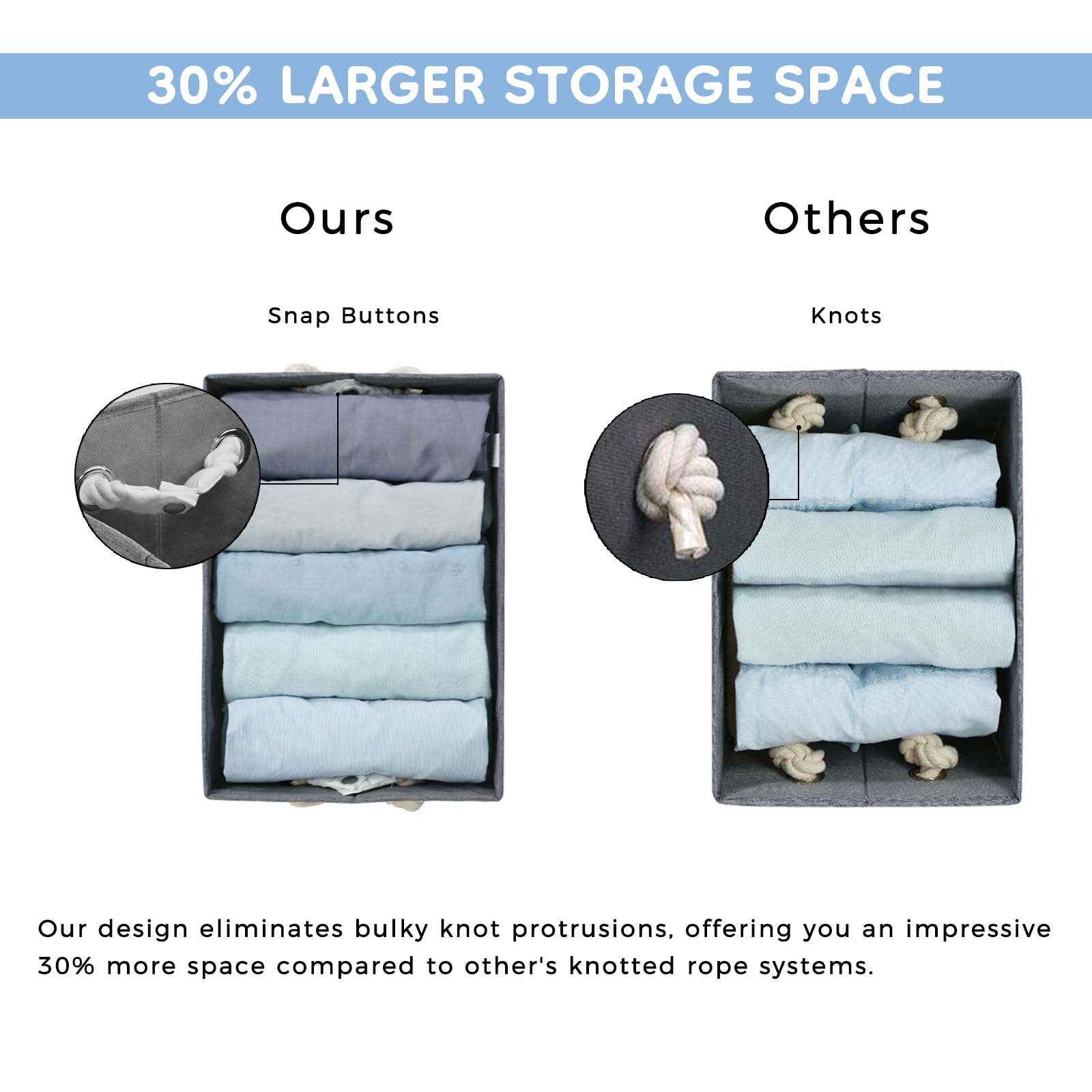 Large Fabric Storage Bins with Lids 3 Pack | Storage Bins for Shelves and Closet Organizers | Folding Rectangle Storage Bins with Handles for Cloth and Magazine,Gray,15"W x 10.5"D x 8.5"H