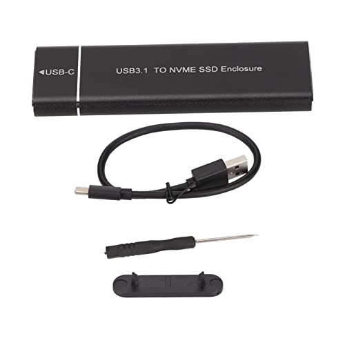 M.2 NVMe SSD Enclosure Adapter, Aluminum Alloy SSD Enclosure Adapter Ultrathin Excellent Heat Dissipation for PC