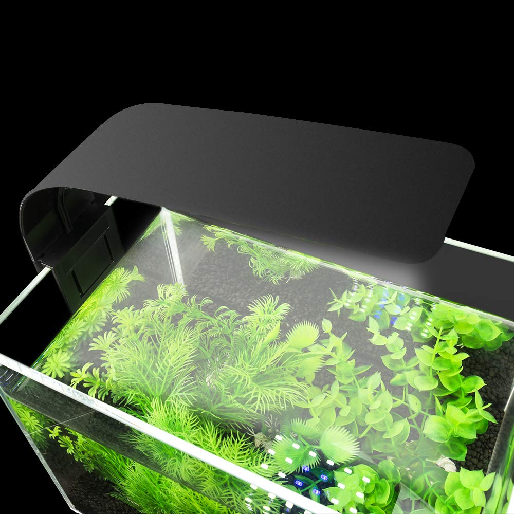 Senzeal X5 Virgo 24 LED Aquarium Light 10W Clip-on Lamp Aquatic Plant Lighting for 10-15inch Fish Tank (Black)