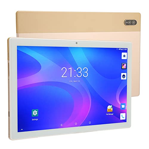 Garsentx Tablet 10 Inch, 8GB RAM 256GB Storage Tablet, 1920x1200 IPS HD Display, 8 Core Processor, 8MP 13MP Camera, 5G WiFi, 8800mAh, USB Type C GPS, Android 11,Golden(US)