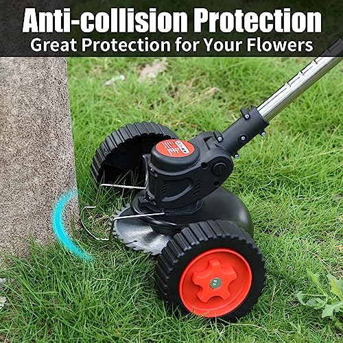 Octrace Electric Weed Wacker, Battery Powered Weed Eater with 1Pc 21V 2.0Ah Battery and Charger,Lightweight 3 in 1 Cordless Trimmer/Edger/Lawn for Garden,Yard(Black)