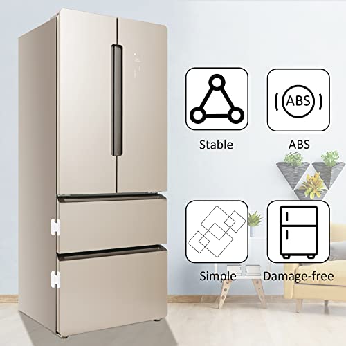 JULBEAR 2Pcs Refrigerator Lock for Kids,Fridge Door Locks Child Lock Safety for Freezer Door Adhesive No Keys Needed Used in Fridge Door or Cabinets, White