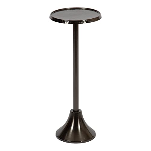Kate and Laurel Sanzo Metal Side Table, 9x9x23, Pewter