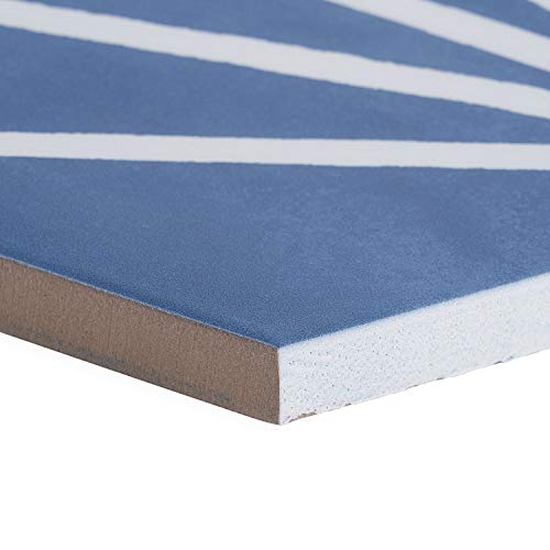 Eclipse Ray Blue 8" Hexagon Porcelain Matte Floor and Wall Tile (16 Pieces 6.03 Sq. Ft. / Box)