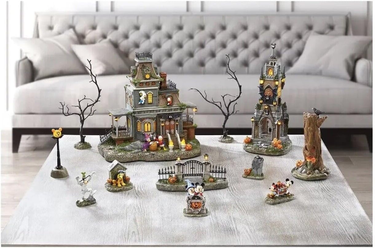 Disney Halloween Village 12 Piece Set