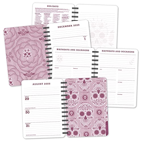 Sugar Skull 2022 - 2023 On-the-Go Weekly Planner: 17-Month Calendar with Pocket (Aug 2022 - Dec 2023, 5" x 7" closed)