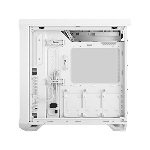 Fractal Design Torrent Compact RGB White - Clear Tint Tempered Glass Side Panel - Open Grille for Maximum air Intake - Two 180mm RGB PWM Fans Included - Type C - ATX Airflow Mid Tower PC Gaming Case