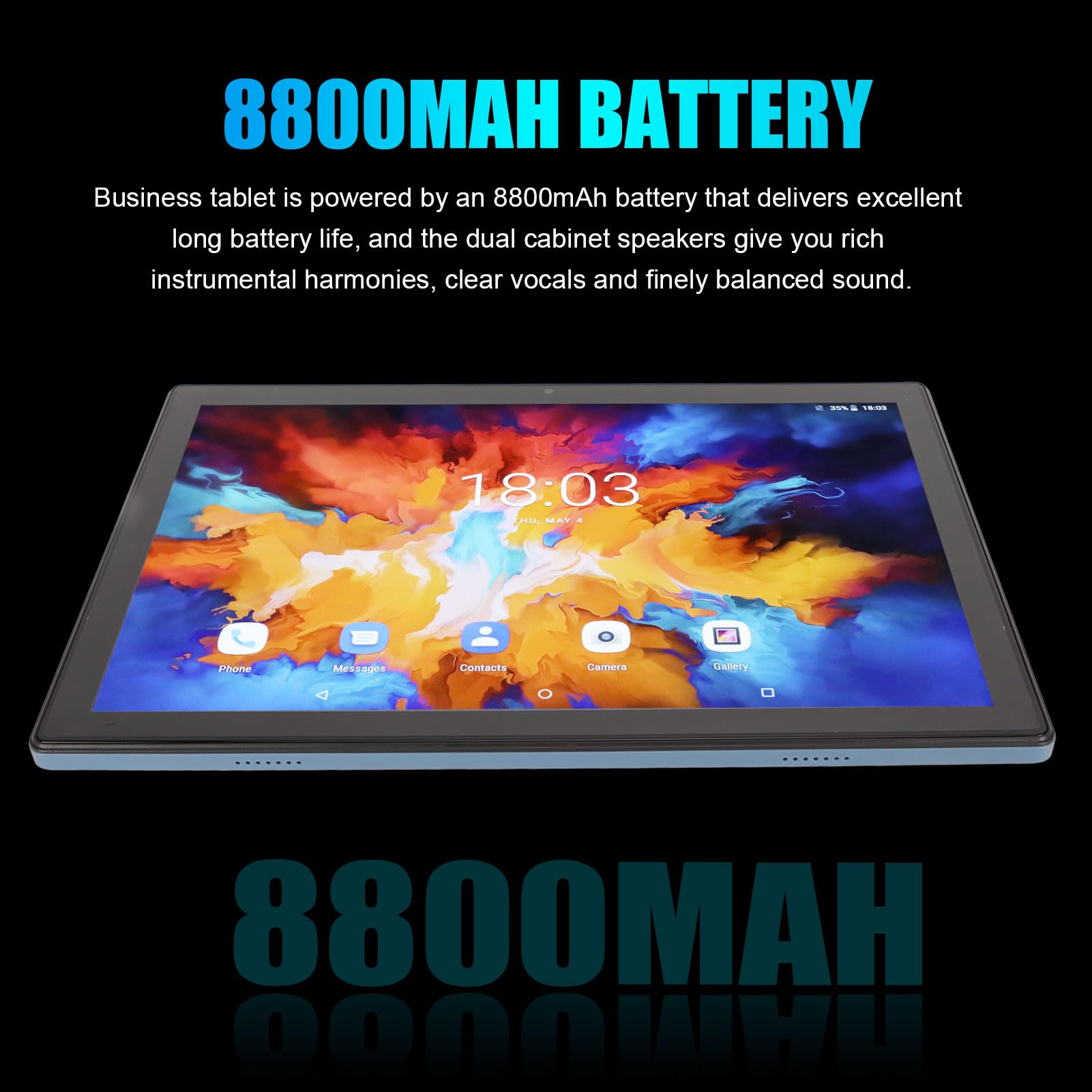 DAUZ 4G Tablet, 10.1 Inch Tablet PC 100β240V 2.4G 5G WiFi Front 12MP Rear 24MP for Study (US Plug)