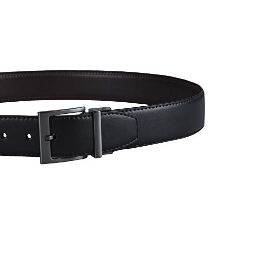 Dickies Men's Two-in-One Reversible Belt, Black/Brown Casual, Medium (34-36)