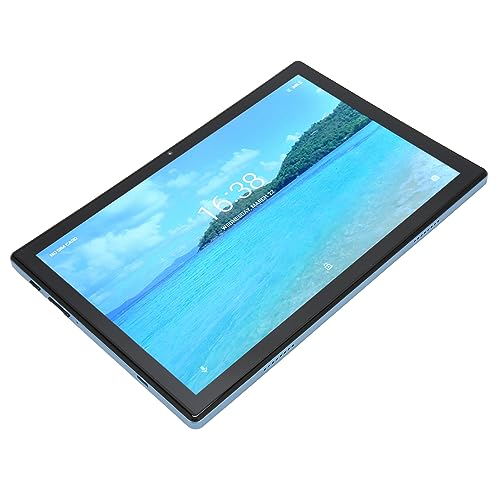 DAUZ FHD Tablet, 10.1 Inch Tablet 5.0 2 in 1 8MP Front 16MP Rear with Keyboard for Home (US Plug)