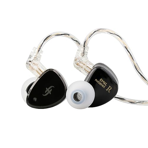 Linsoul SIMGOT EM6L 1DD + 4BA Hybrid Driver in-Ear Monitor, Gaming Earbud, HiFi IEM Earphone with 3D-Printed Resin Housing, Detachable OFC Silver-Plated Cable for Musician Audiophile