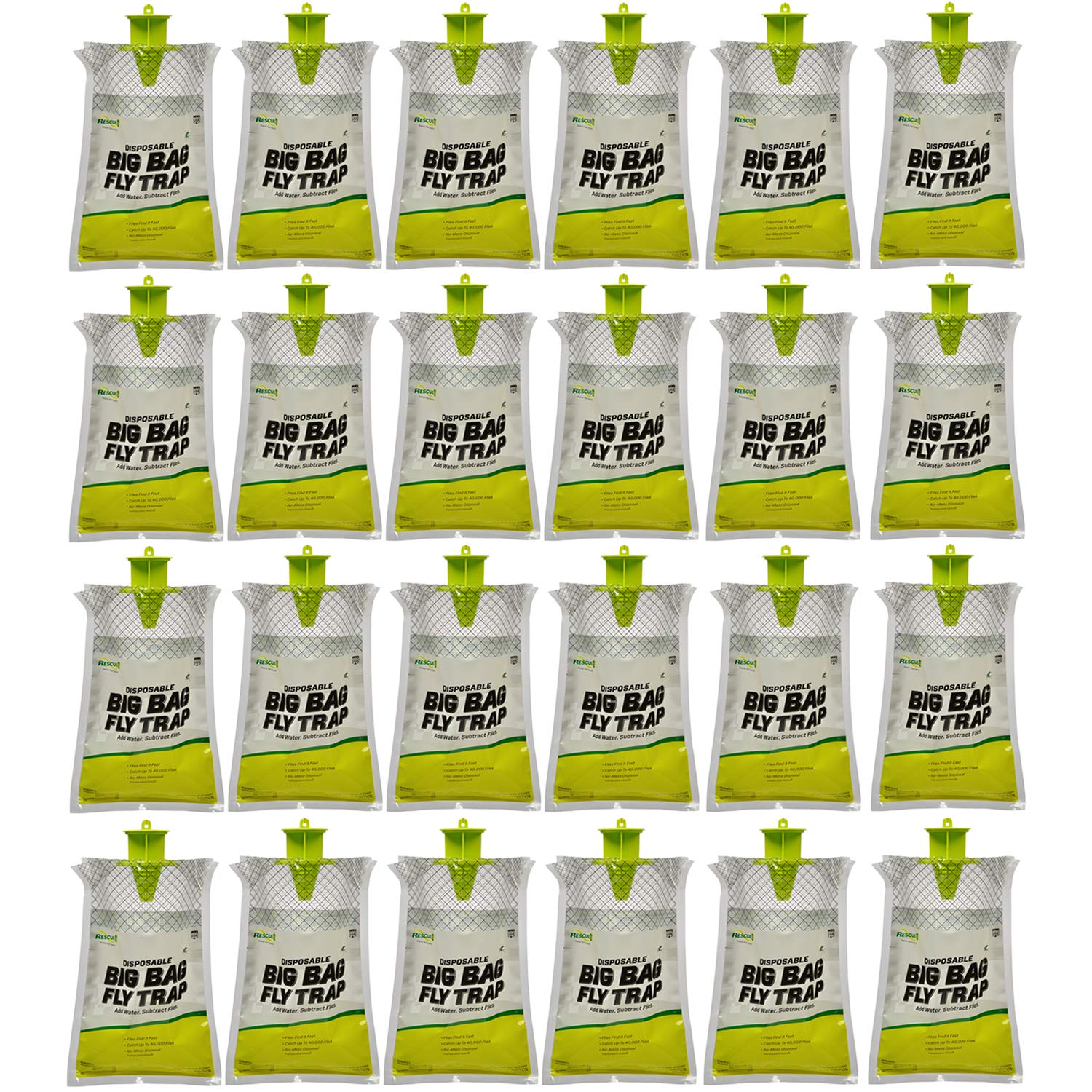 RESCUE! Big Bag Fly Trap – Disposable, Outdoor Use - 24 Traps