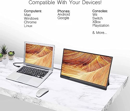 SideTrak Solo Pro Portable Monitor 15.8” FHD 1080P LED Anti-Glare IPS Screen | Works with Mac, PC, Chrome, PS4, Xbox & Switch | Powered by USB or Mini HDMI | Built-in DisplayPort, Speakers & HDR